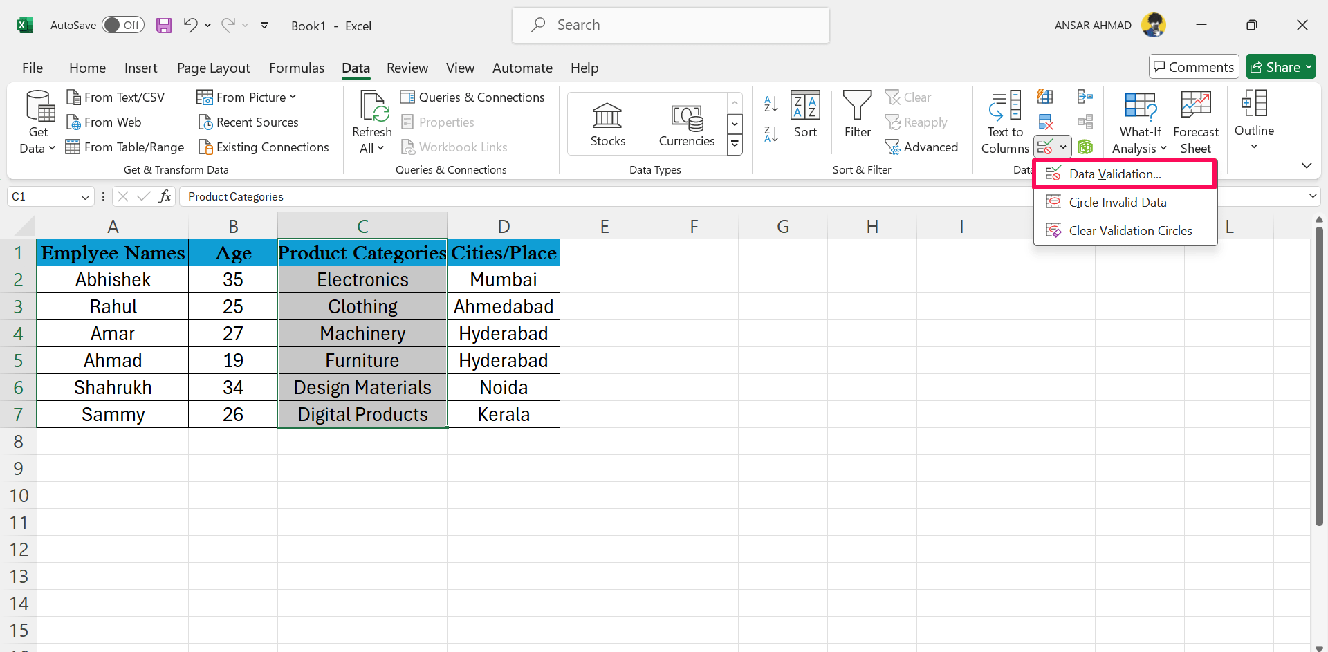 Cómo crear una lista desplegable en Microsoft Excel