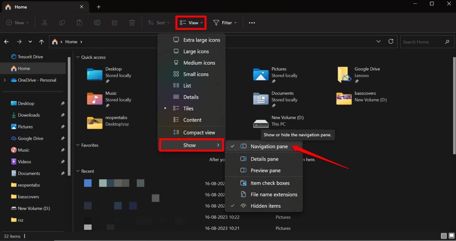 How to Fix File Explorer Left Pane Missing in Windows 11? – DigitBin